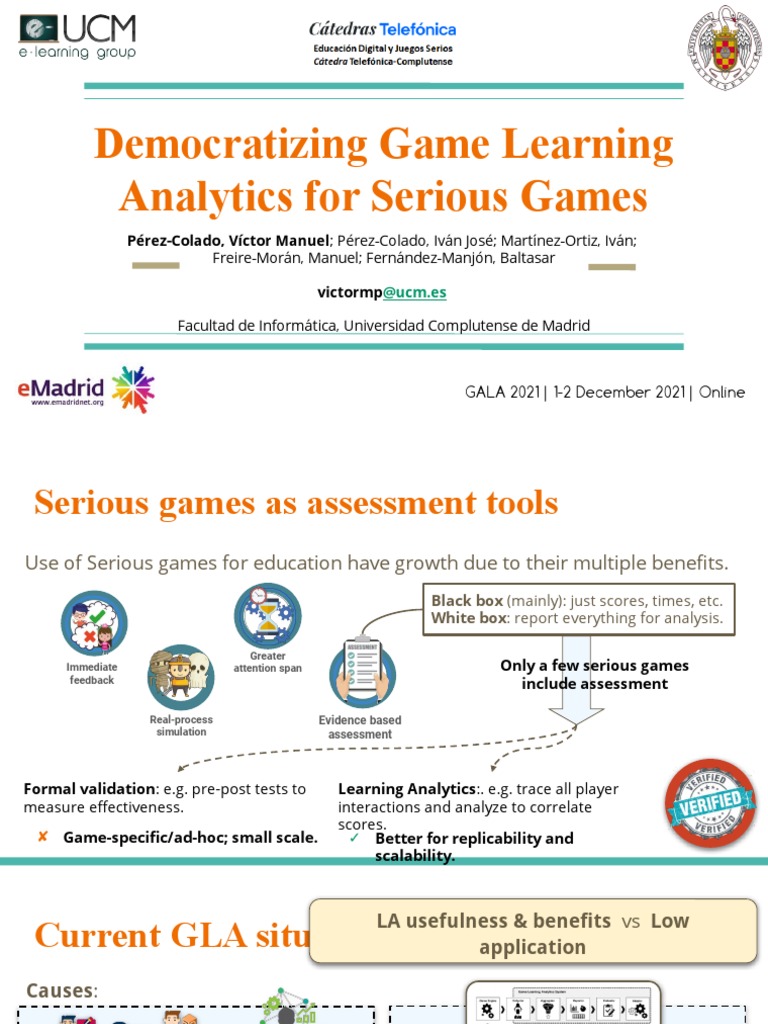 Democratizing Game Learning Analytics For Serious Games | PDF ...