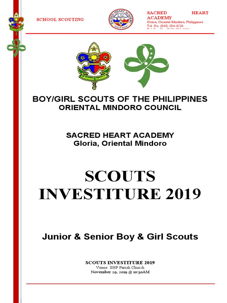 Investiture Program and Script 2019 (GSP & BSP) | PDF | Scouting ...