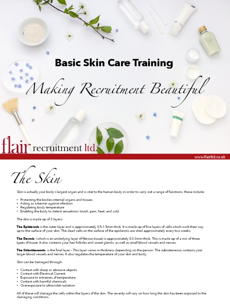 Basic Skin Care Training: Making Recruitment Beautiful | PDF | Skin ...