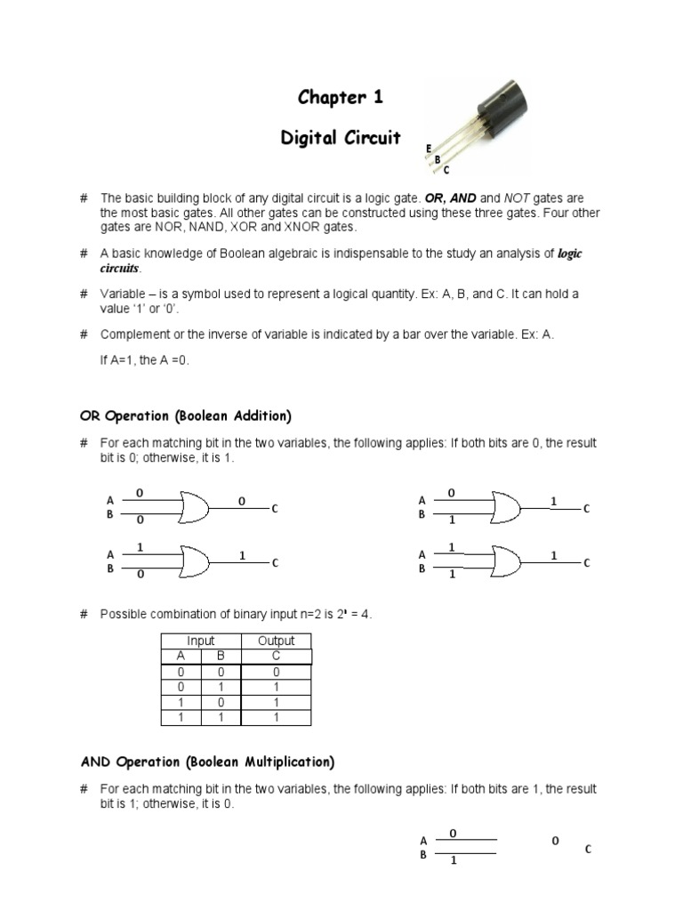 chp1 Logic circuit | PDF | Logic Gate | Computer Engineering