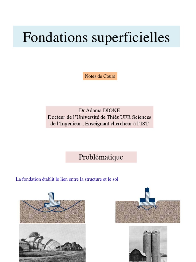 Fondation superficielleDIT 2 | PDF | Fondation (construction) | Ingénierie civile