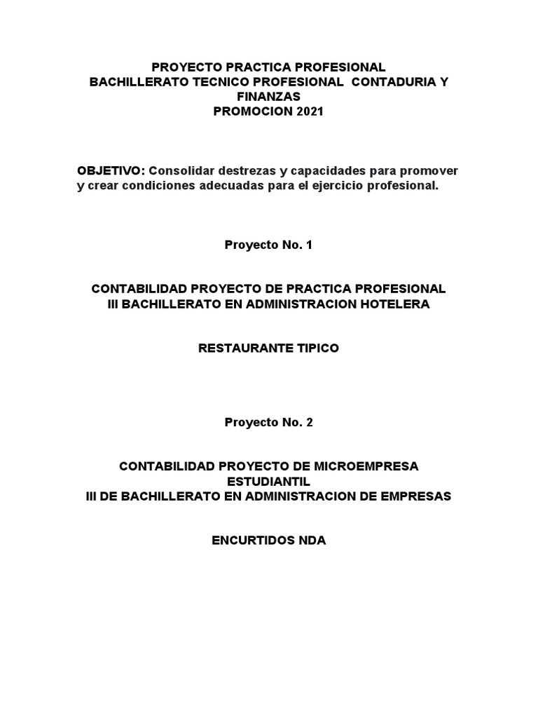 Proyecto Practica Profesional | PDF | Contabilidad