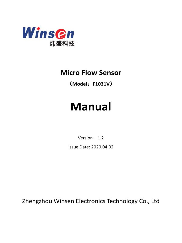Sensor de Micro Flow WINSEN F1031v Micro Flow Sensor For Ventilator ...