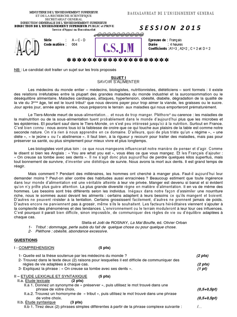 Diabète et alimentation en 2015 | PDF | Diététicien | Phrase