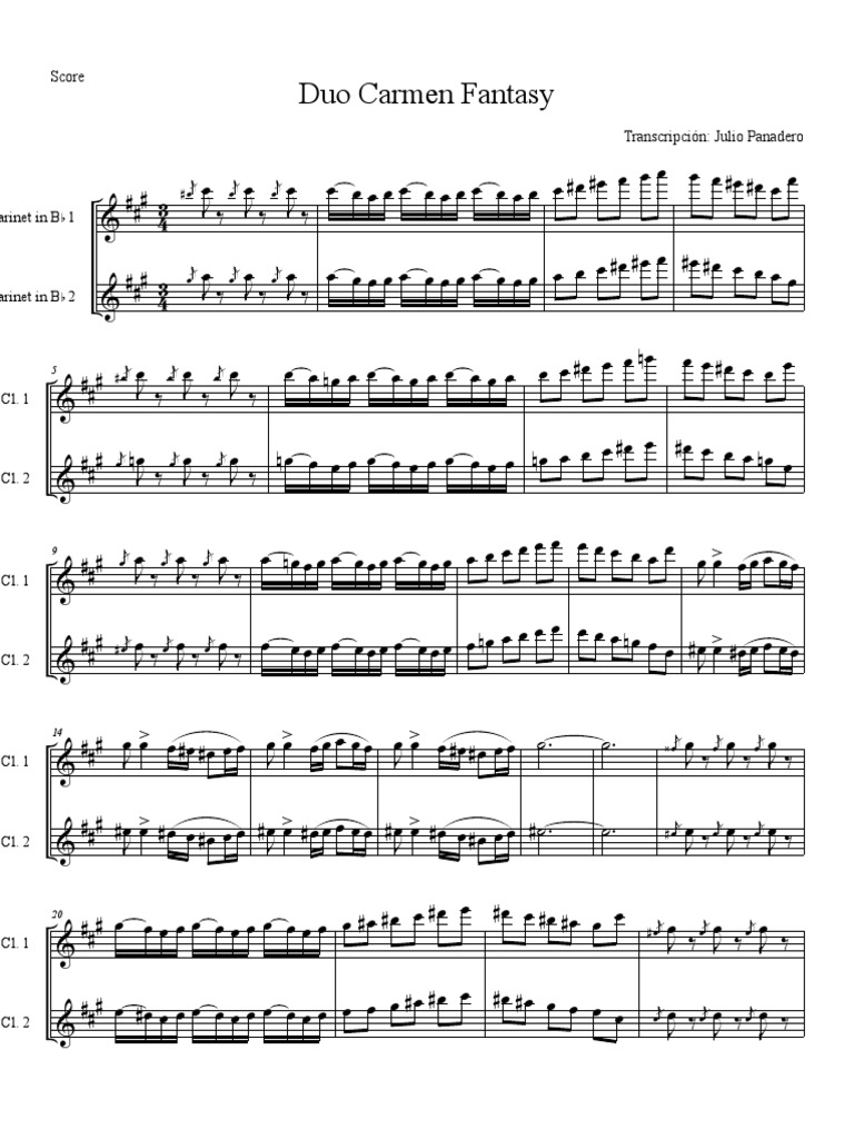Duo Carmen Fantasy | PDF