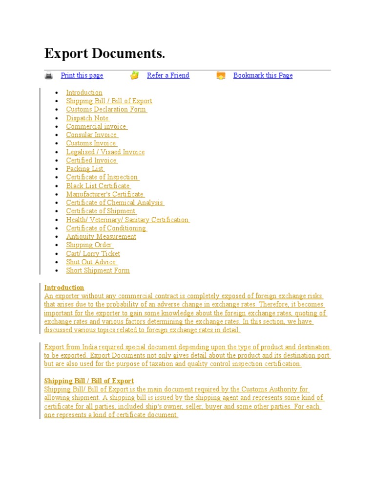 17. Export Documents | Exports | Invoice