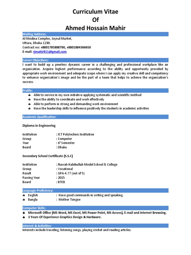 Mahir CV Final | PDF