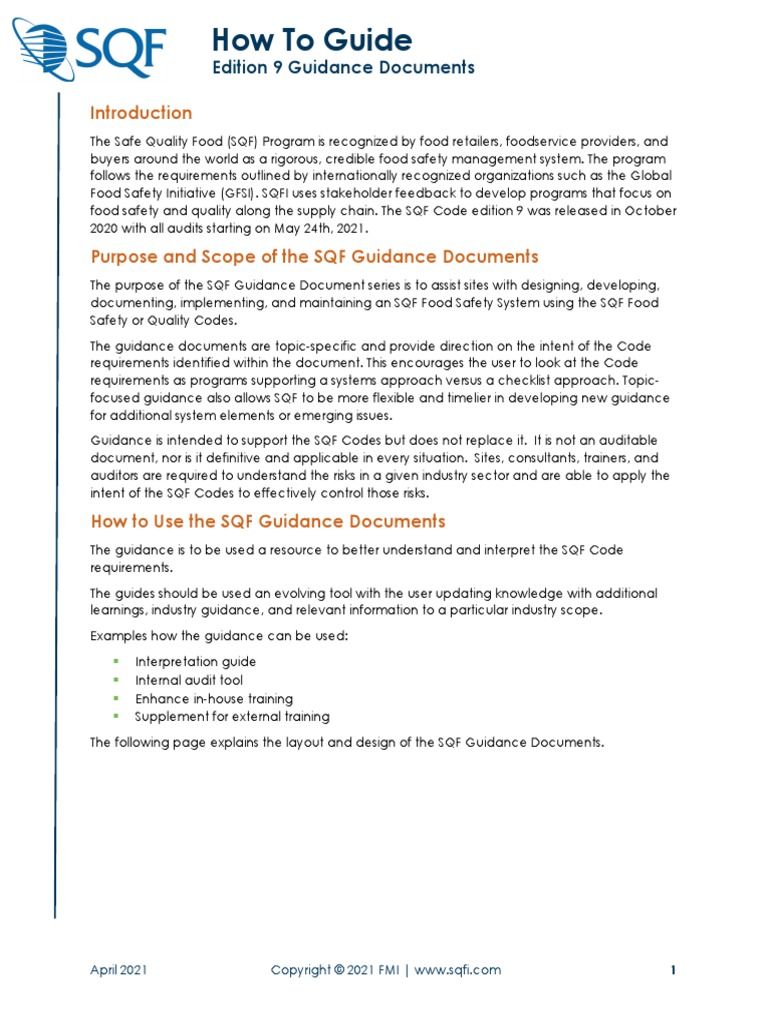 Edition 9 Guidance Documents: April 2021 | PDF | Business