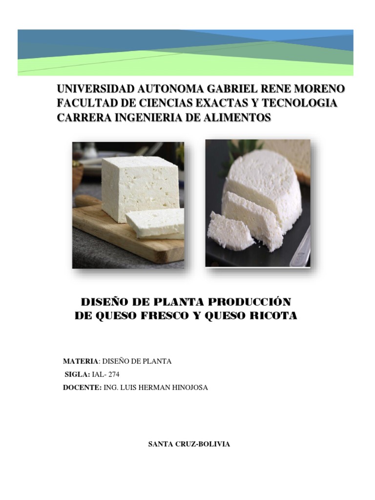 Proyecto - Queso Fresco - Queso.ricota | PDF | Leche