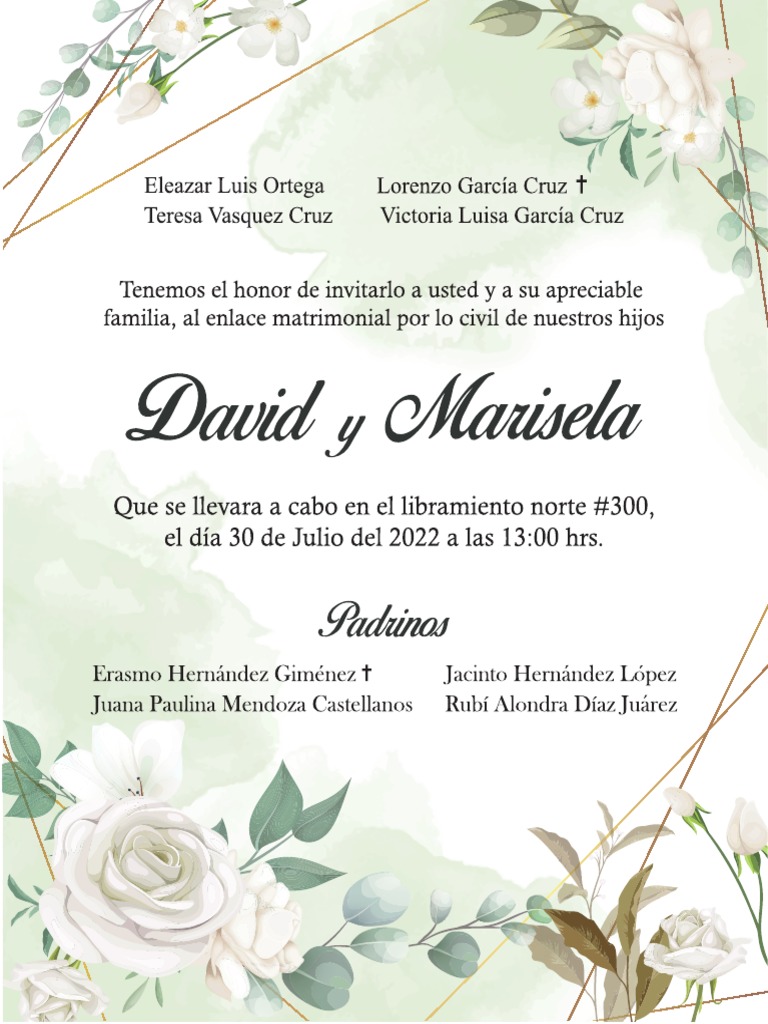 Invitación Un Cuarto de Carta | PDF