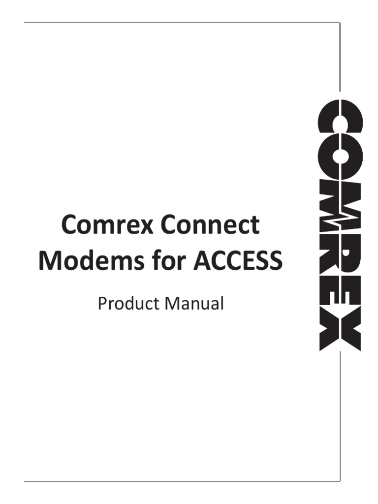 Comrex Connect Modems For ACCESS: Product Manual | PDF | Lte ...