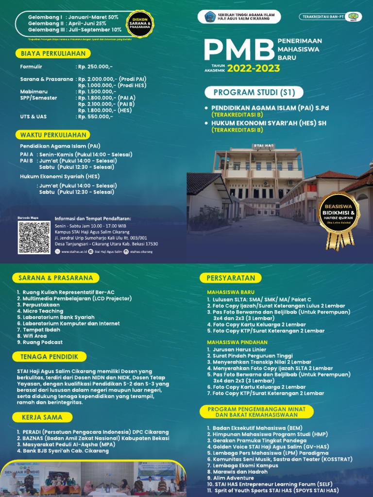 Brosur PMB Stai Has 2022 A4 | PDF