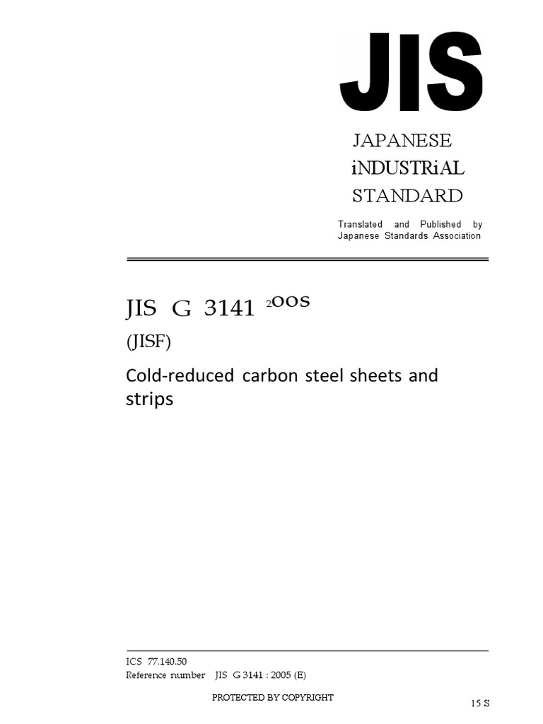 jis-g3141 | PDF | Sheet Metal | Yield (Engineering)