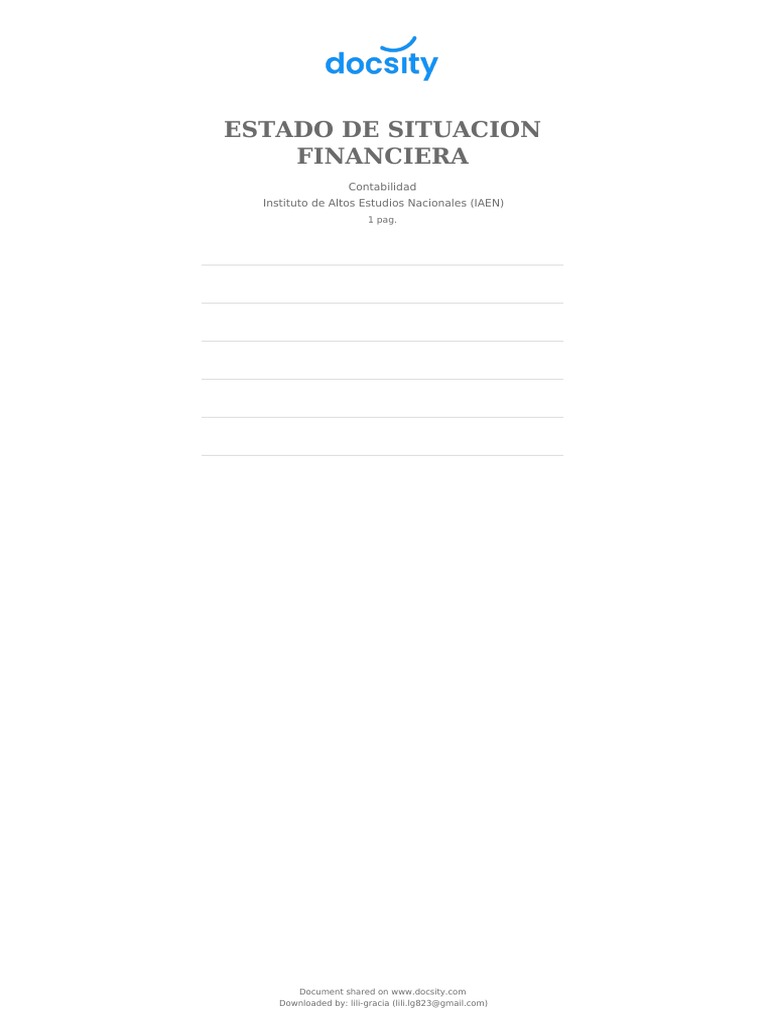 Docsity Estado de Situacion Financiera 12 | Descargar gratis PDF ...