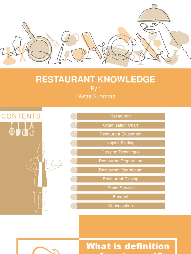 Restaurant Knowledge | PDF | Restaurants | Cooking