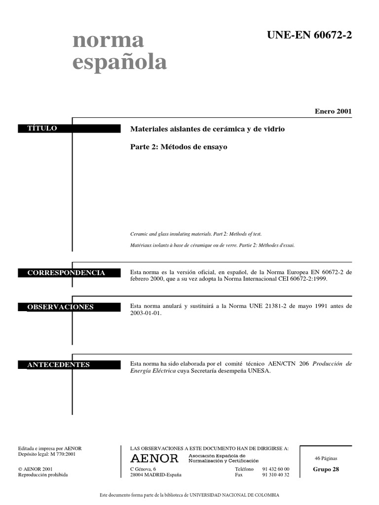 Iec 60672-2-2001 | PDF | Aislador (Electricidad) | Densidad
