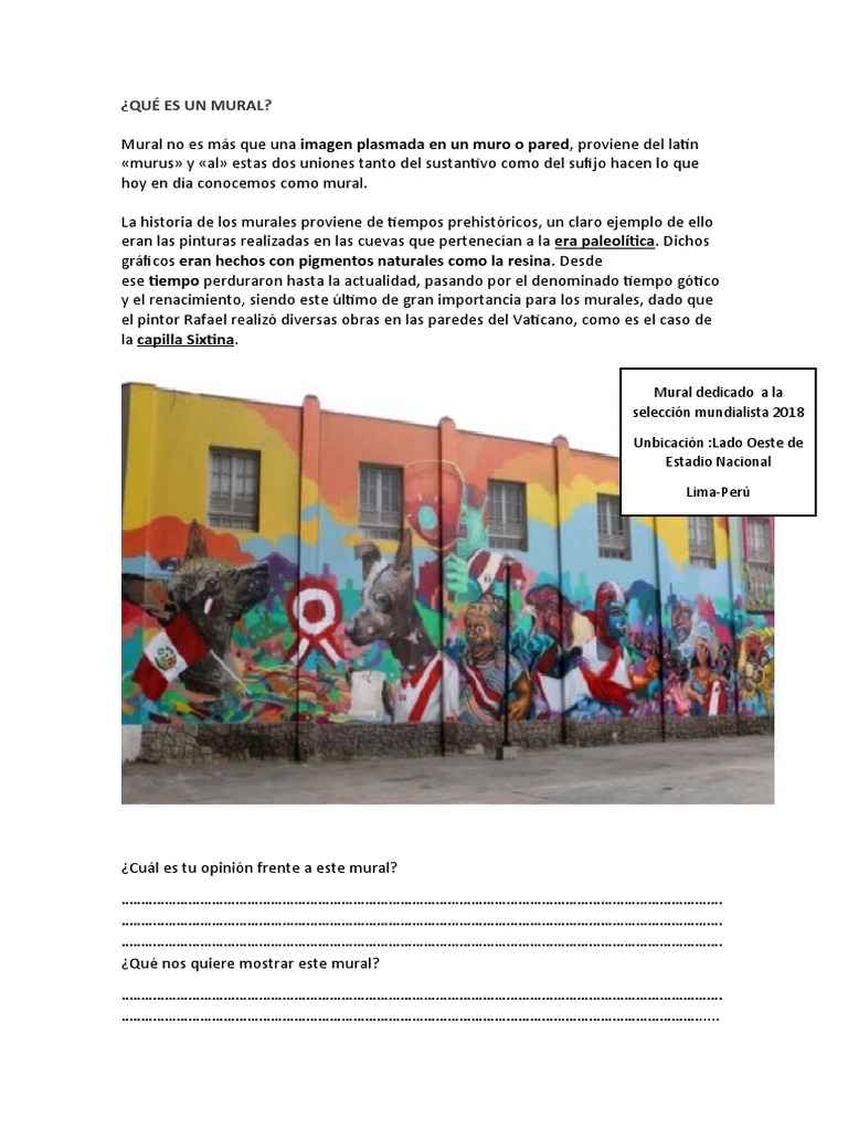 QUÉ ES UN MURAL 08 de Julio | PDF | Arte
