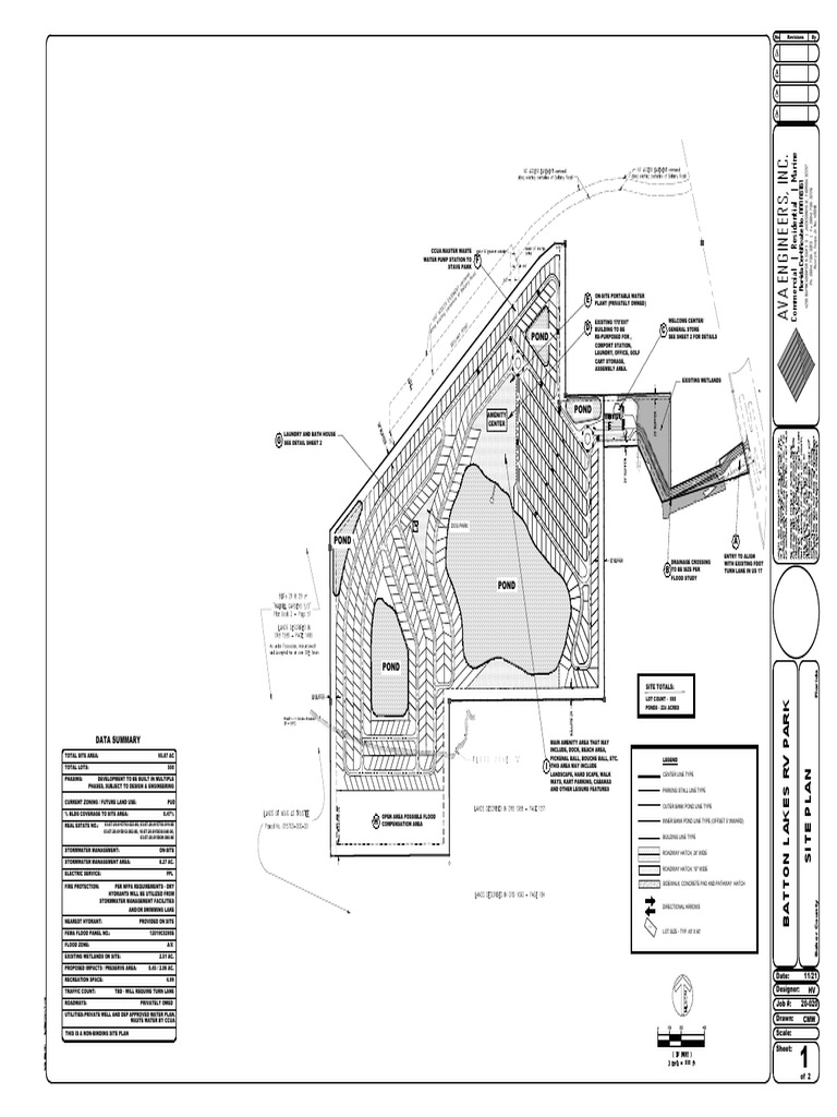 Obj 27 D4 374 RV Park Site Plan | PDF | Pond | Water