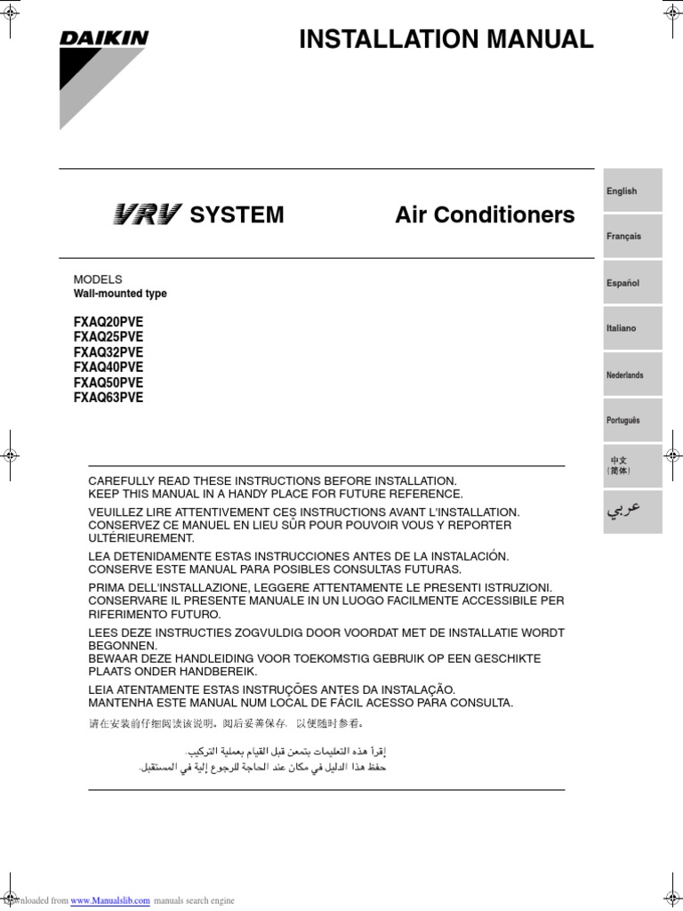 System Air Conditioners: Installation Manual | PDF | Electrical Wiring ...