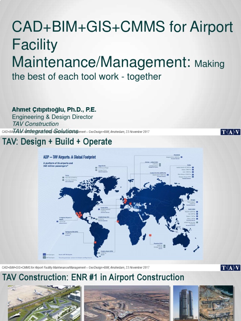 CAD+BIM+GIS+CMMS For Airport Facility Maintenance/Management | PDF | Building Information ...