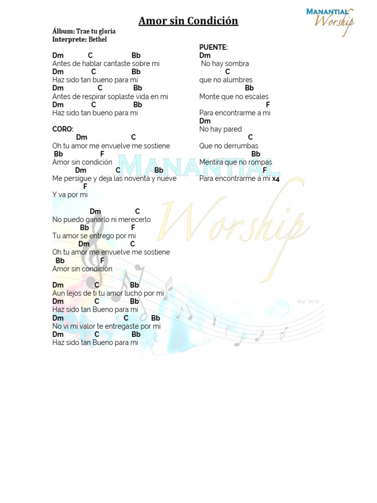 Amor Sin Condición BETHEL | PDF