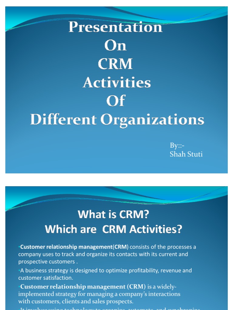 CRM Presentation | PDF | Customer Relationship Management | Mc Donald's