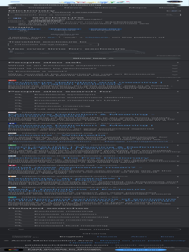 Exclosure Meaning - Google Search | PDF | Enclosure | English Language