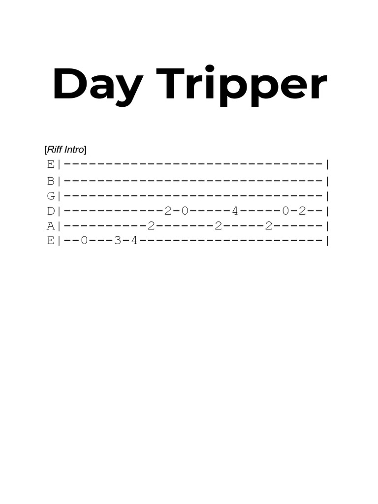 Day Tripper | PDF