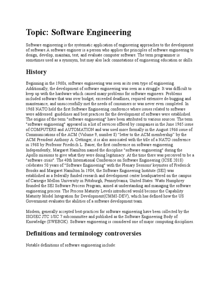 Software Engineering | Download Free PDF | Software Engineering ...