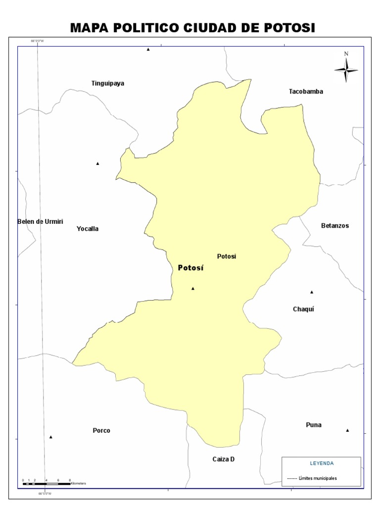 Mapa Politico Ciudad Potosi | PDF