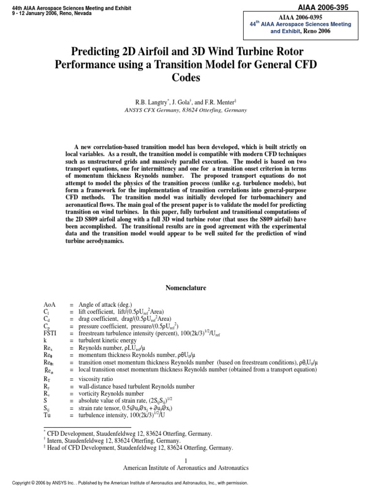 Predicting 2D Airfoil and 3D Wind Turbine Rotor | PDF | Airfoil | Computational Fluid Dynamics