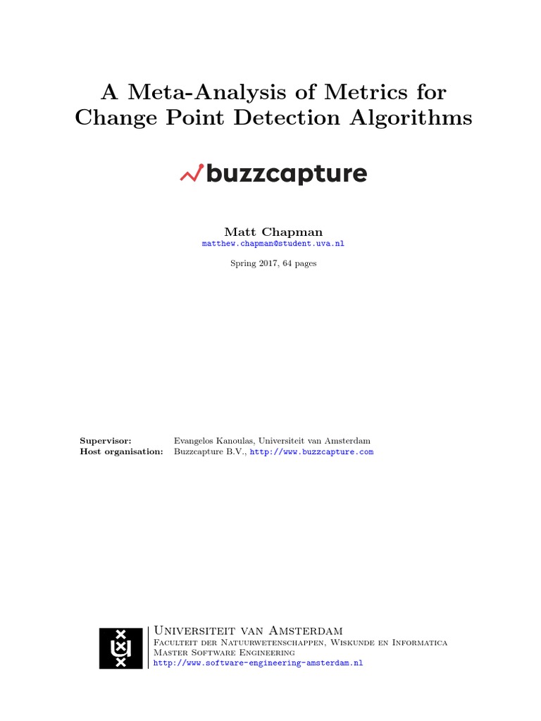 Thesis - MC Change Point Detection | PDF | Cluster Analysis | Image ...