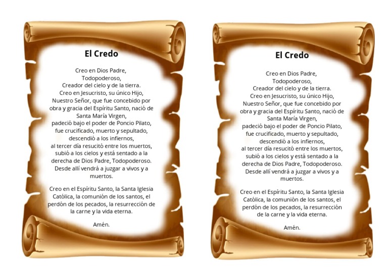 El Credo Católico completo | PDF
