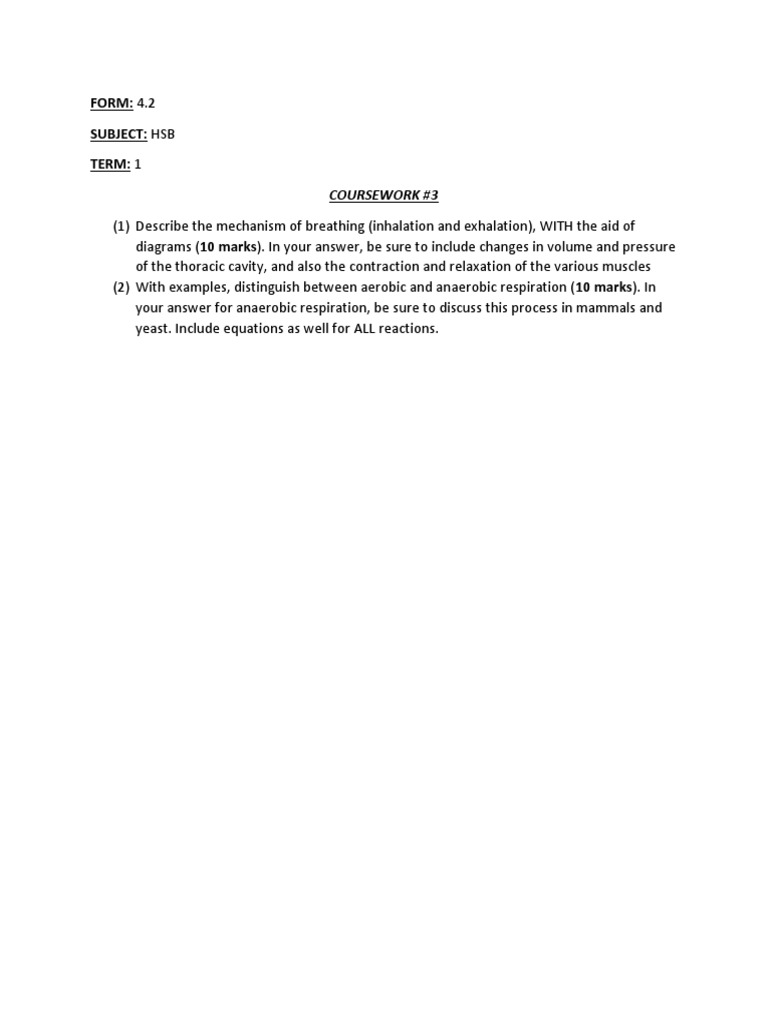 Form 4 HSB Term 1 CW 3 | PDF | Teaching Methods & Materials | Science ...