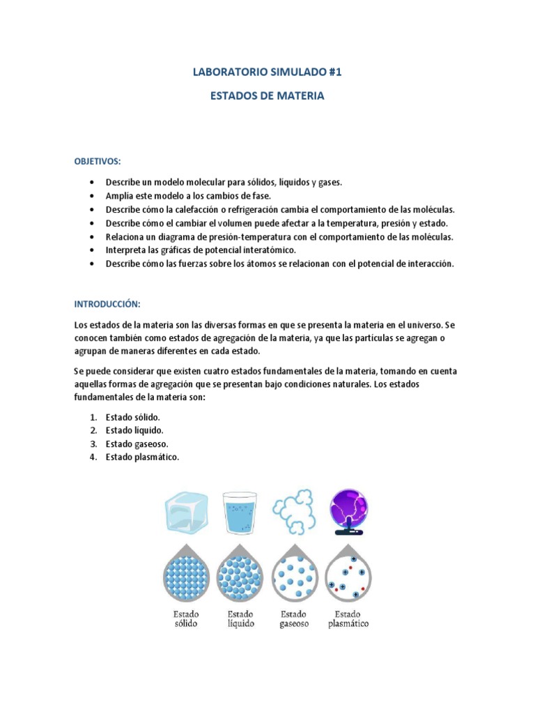 Simulador de Estados de la Materia | PDF | Importar | Gases