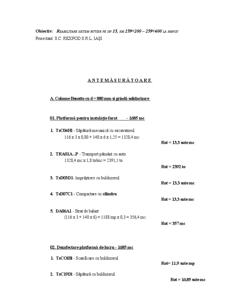 Antemasuratoare | PDF