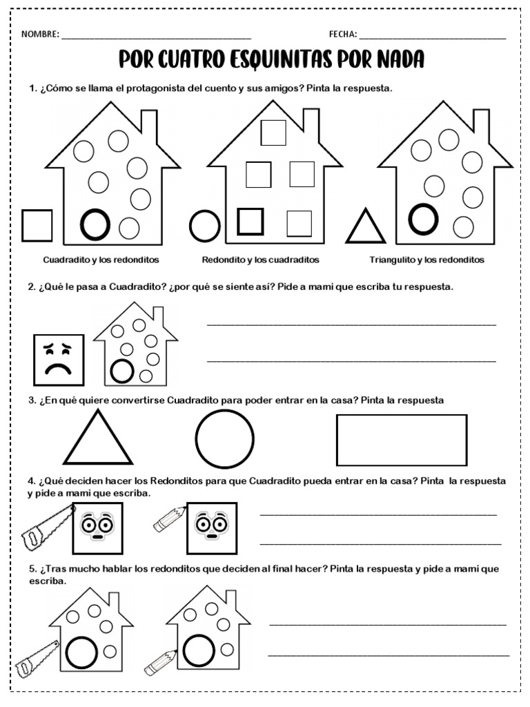 Cuento 4 Esquinas Comprensión | PDF