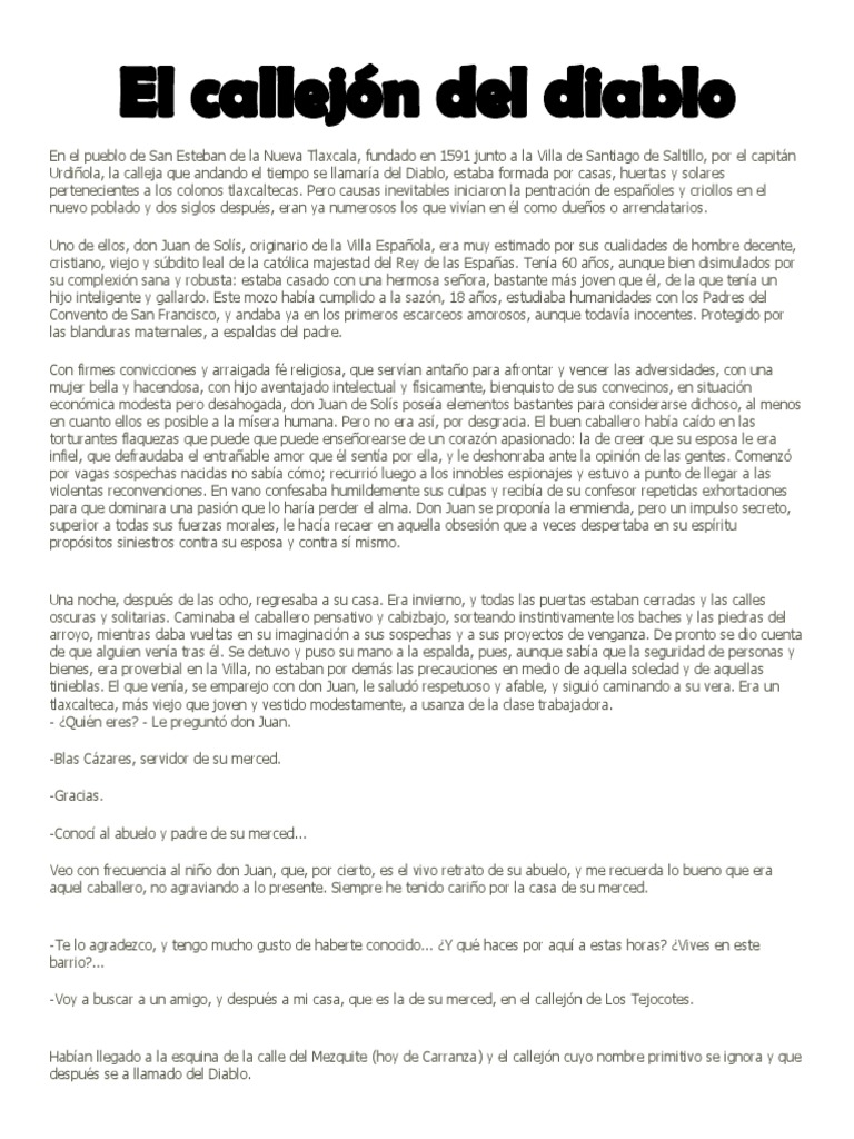 El Callejón Del Diablo | PDF | Novela negra, policíaca y suspenso