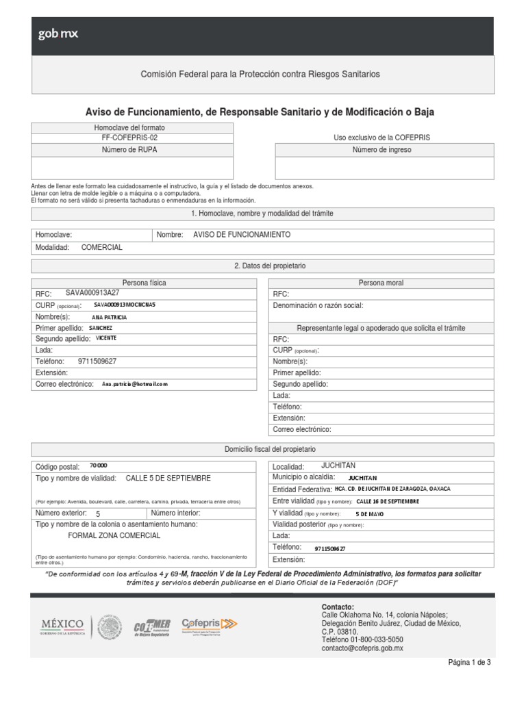 Tipos De Aviso De Funcionamiento