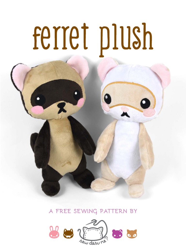 Ferret Plush Sewing Pattern | PDF | Sewing | Seam (Sewing)