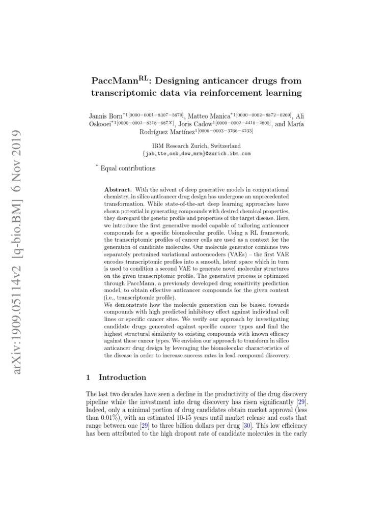 AI-Driven Anticancer Drug Design | PDF | Drug Design | Drug Discovery
