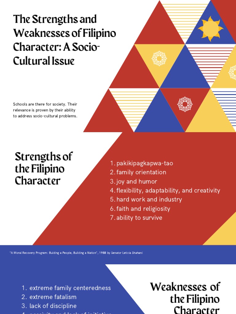 Filipino Character: Strengths and Weaknesses | PDF | Leadership | Value ...
