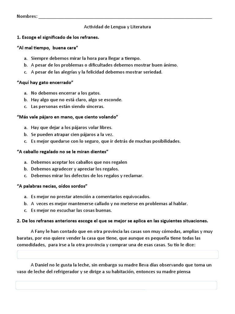 Refranes | PDF