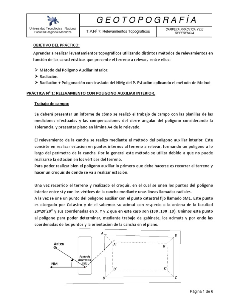 TP N°7 - Relevamientos Topograficos | PDF | Geodesia | Geometría Elemental