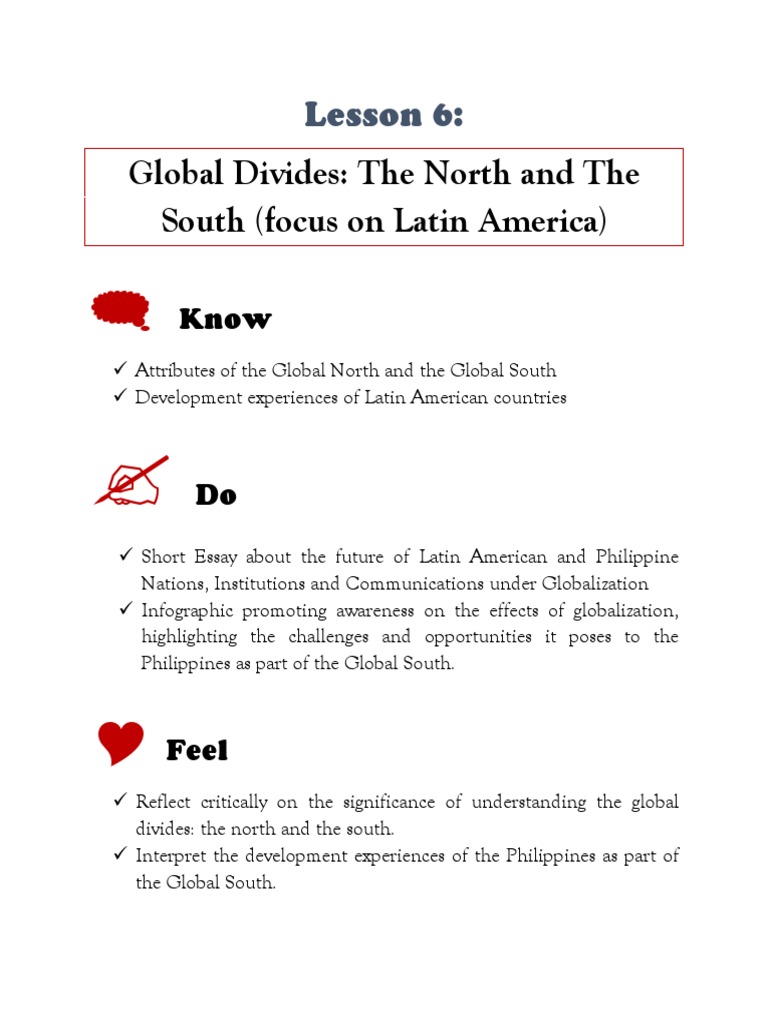 Lesson-6-Module-Global Divides | PDF | Globalization | Third World