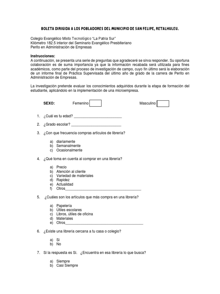 Ejemplo de Cuestionario | PDF | Internet