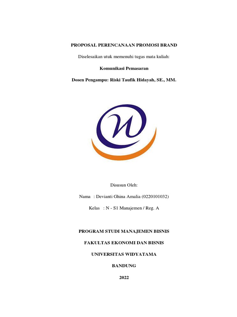 Proposal Promosi Brand Mother of Pearl | PDF