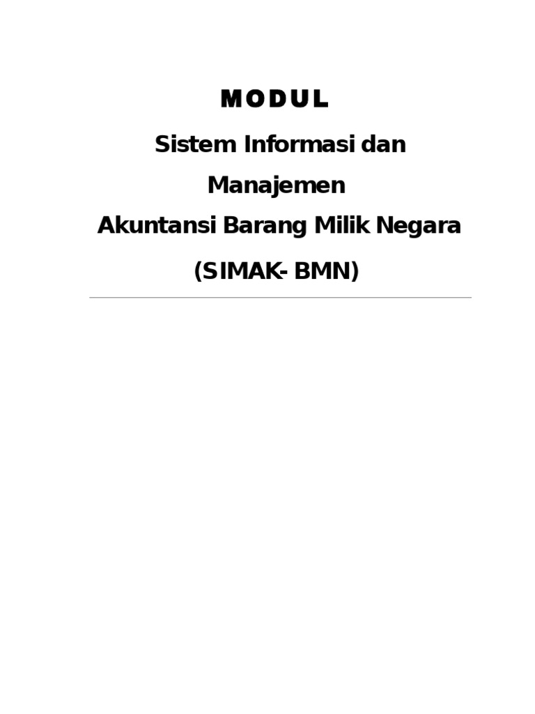 Modul SIMAK BMN | PDF