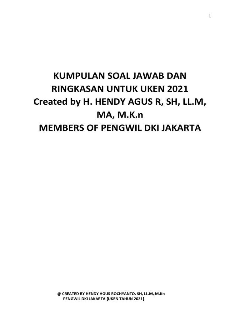 Panduan UKEN untuk Notaris | PDF