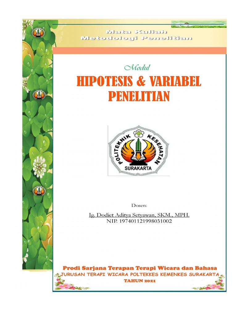 Modul Metodologi Penelitian-Hipotesis, Variabel Penelitian Dan Definisi ...